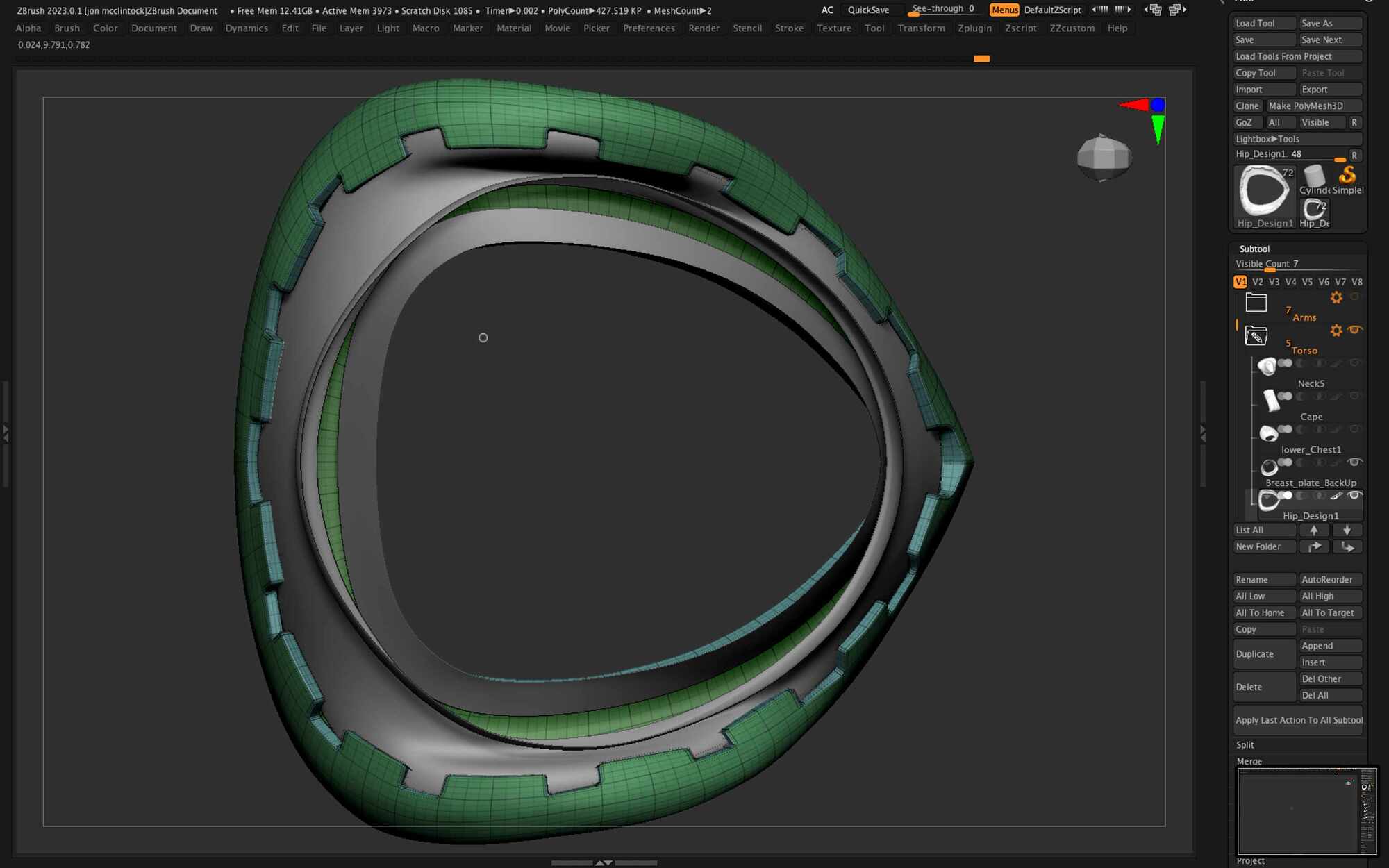 View change when zoomed up on subtool - ZBrushCentral