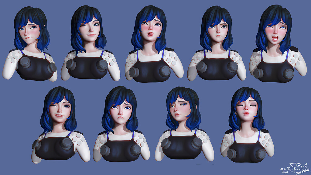 PS5 DualShock Girl - ZBrushCentral