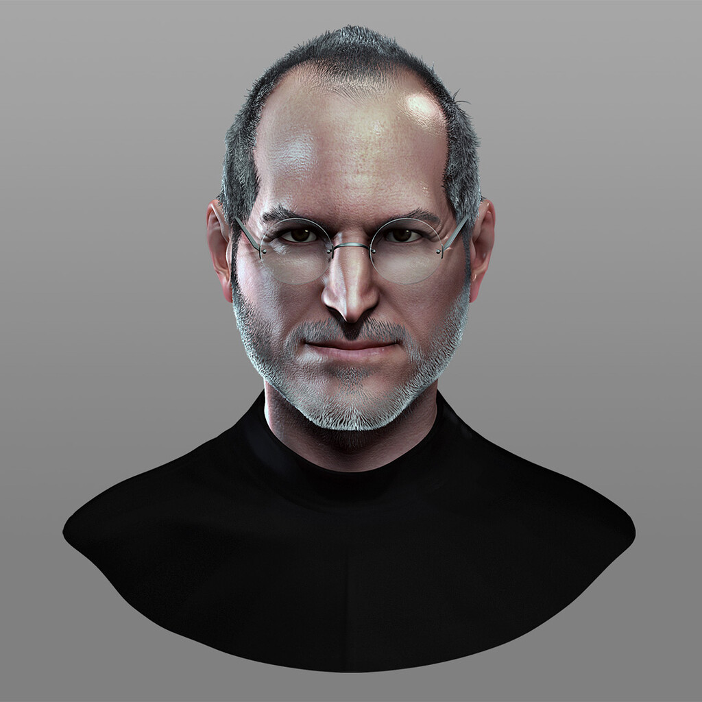Head sculpture model of my idol 'Steve Jobs'. - ZBrushCentral