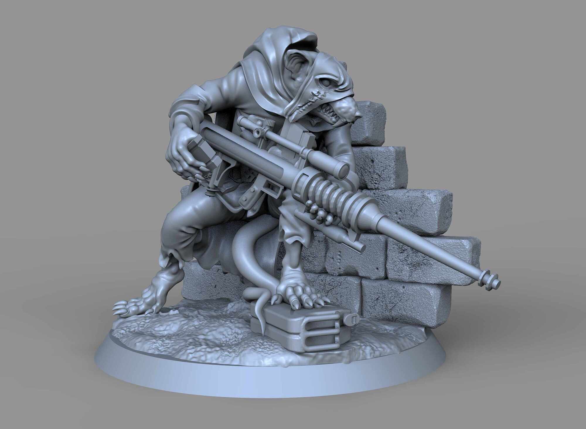 Skaven Nazi Dieselpunk Sniper - ZBrushCentral