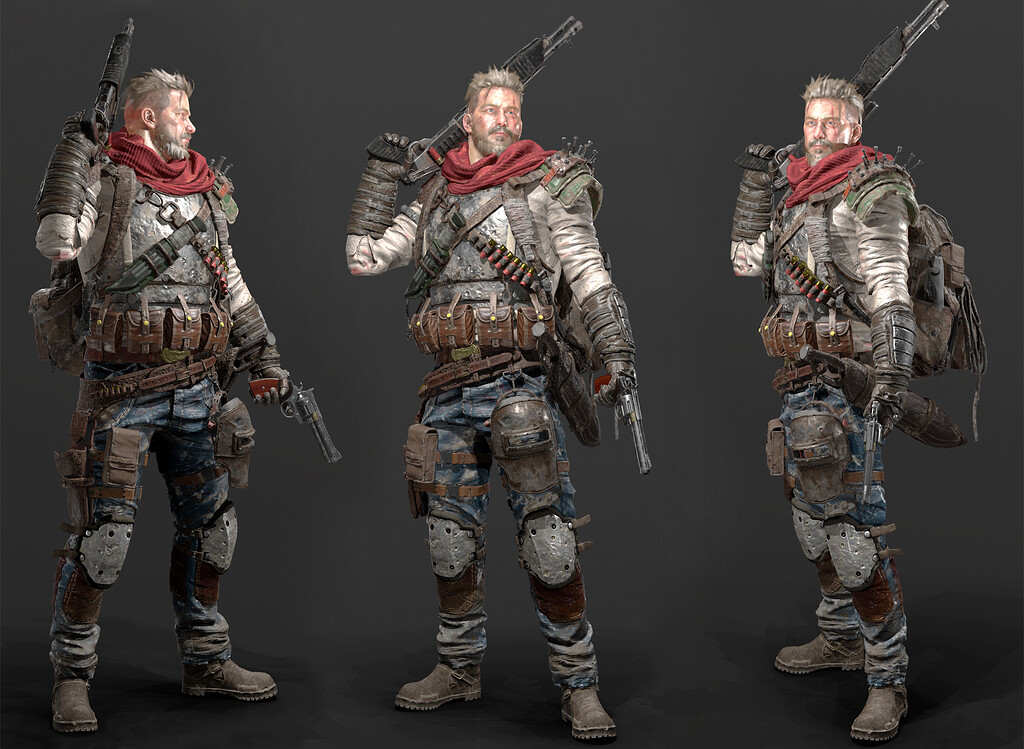 realtime character:Ranger of apocalyptic - ZBrushCentral