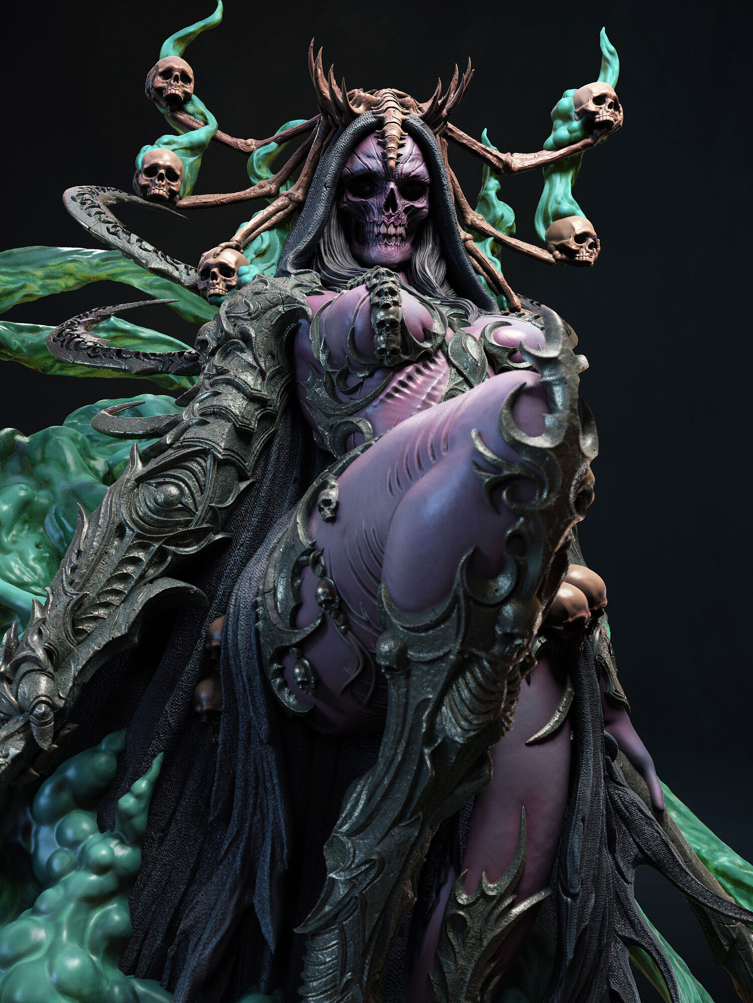 Female Death Elemental - ( Creature Caster ) - Miniatures - ZBrushCentral