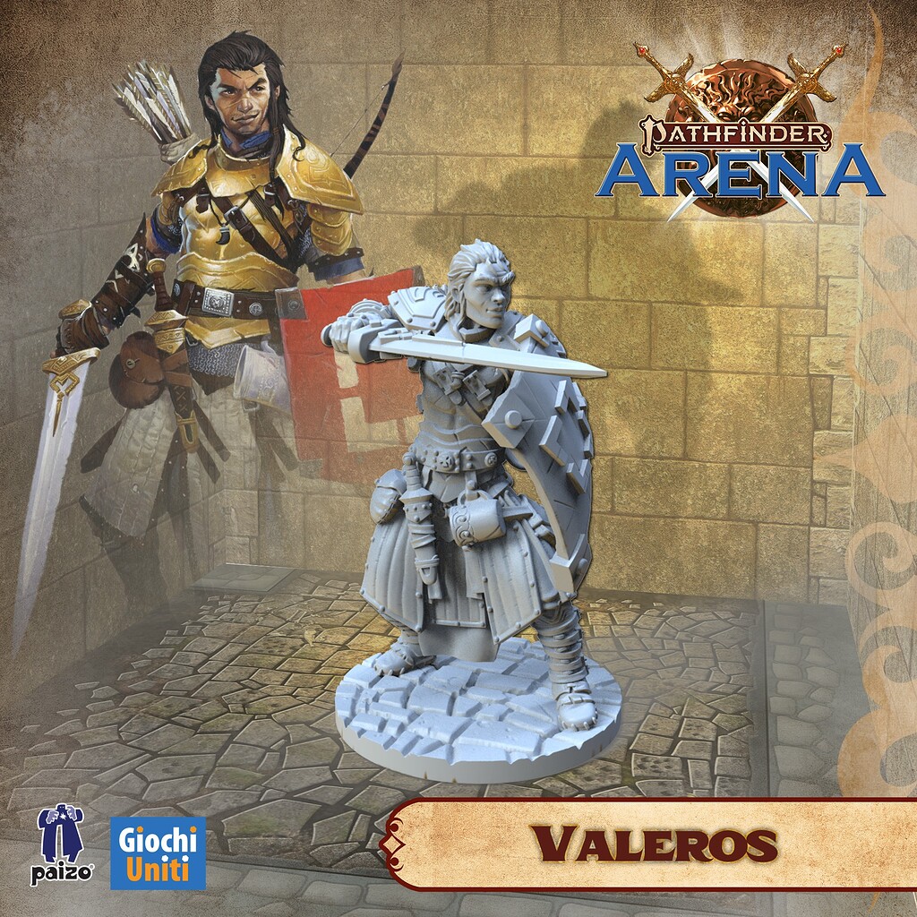 Valeros miniature for Pathfinder Arena - ZBrushCentral