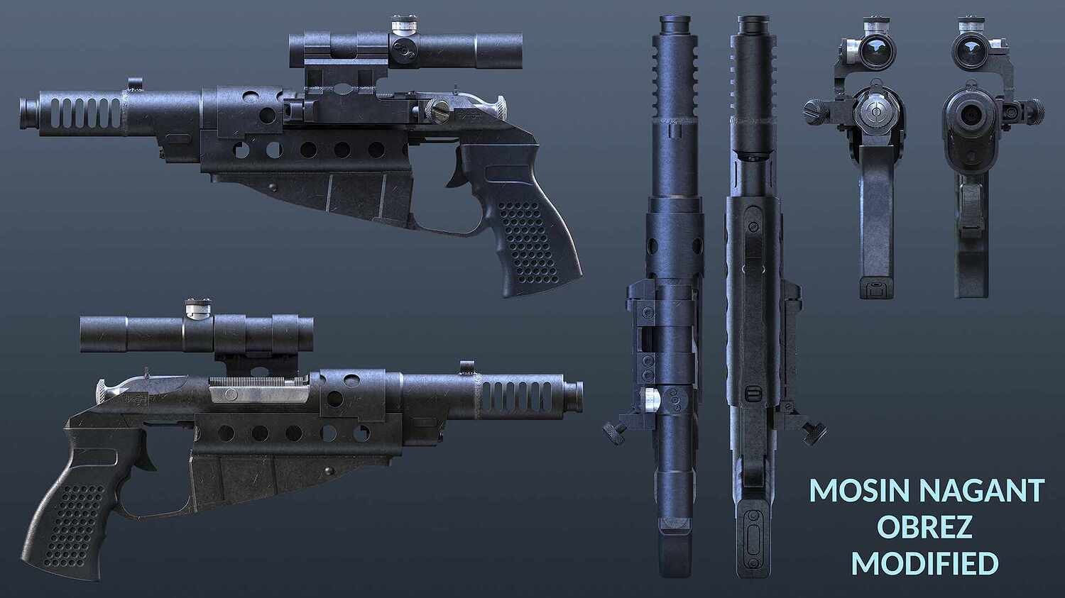 Modified Mosin Nagant Obrez - Star wars style - ZBrushCentral