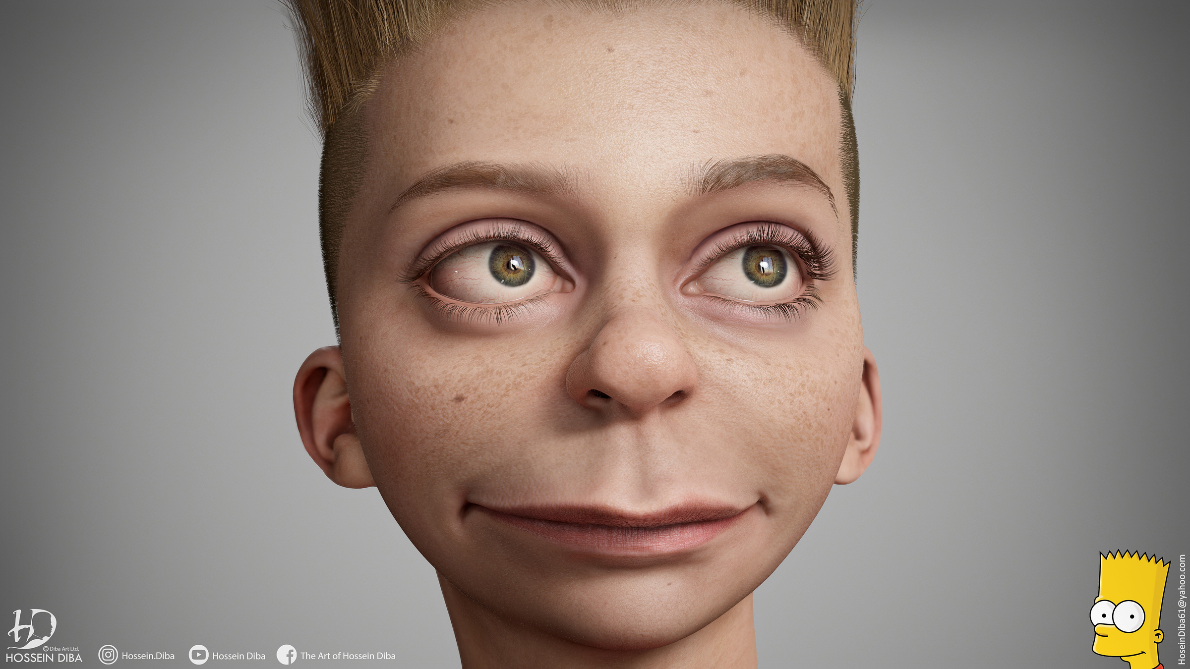 3D Model of Bart Simpson(Real time) - ZBrushCentral