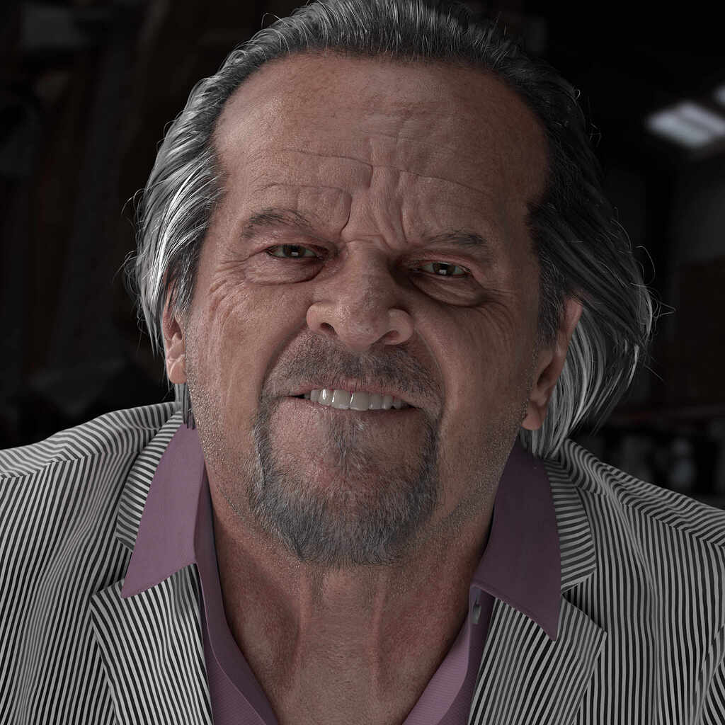 Jack Nicholson as Frank Costello - ZBrushCentral