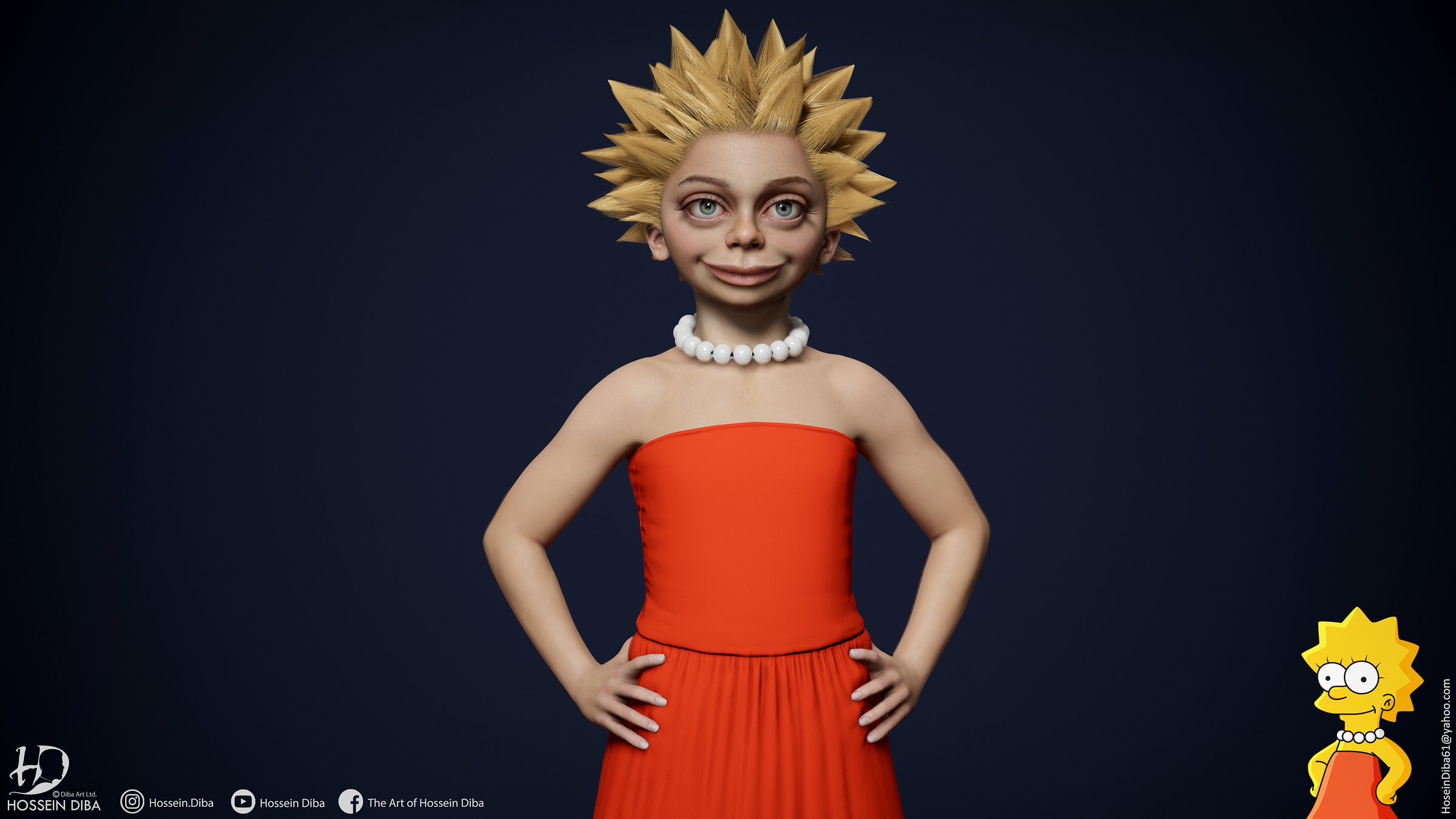3D Model of Lisa Simpson(Real time) - ZBrushCentral