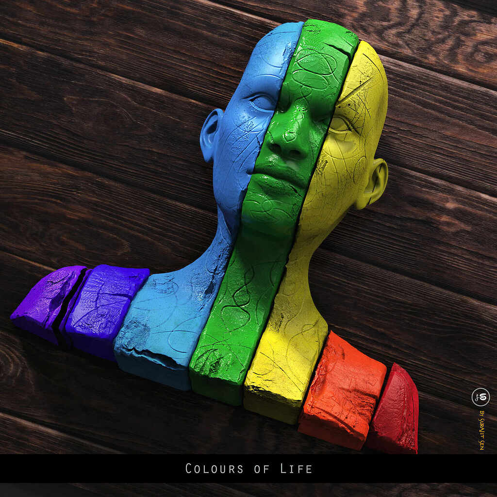 Colours of Life Digital Sculpture by Surajit Sen - ZBrushCentral