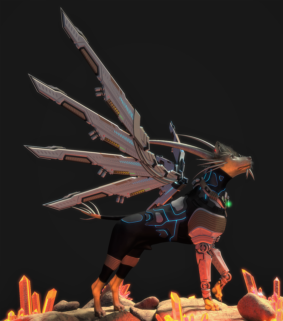 Angelic mech hybrid dog - ZBrushCentral