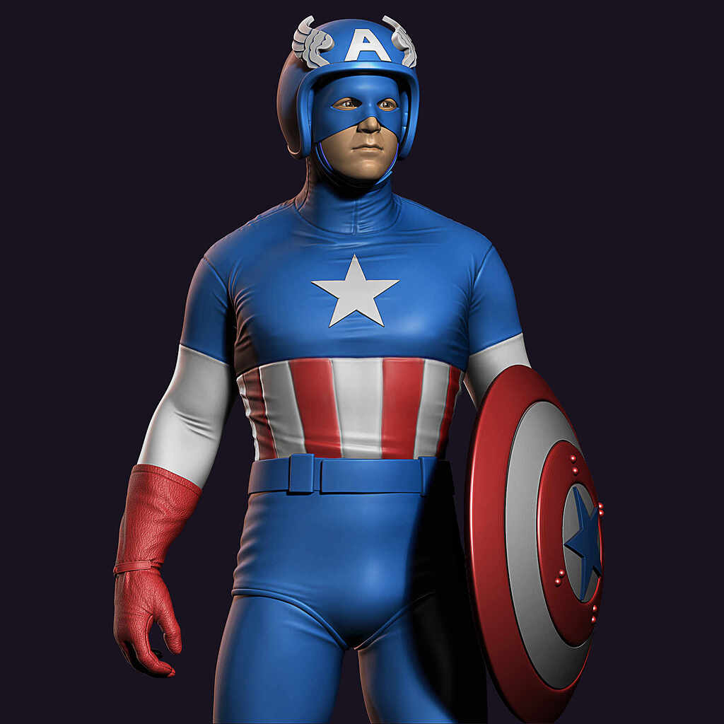 Capitán América - Reb Brown - ZBrushCentral