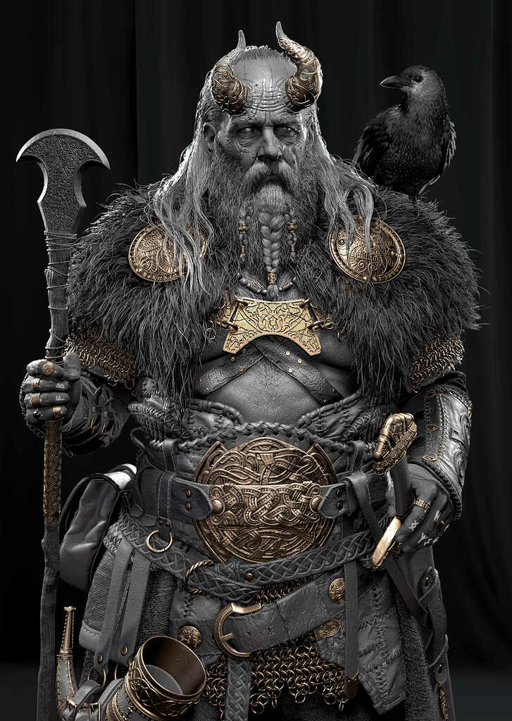Odin Alföðr - Realtime - High Poly - ZBrushCentral