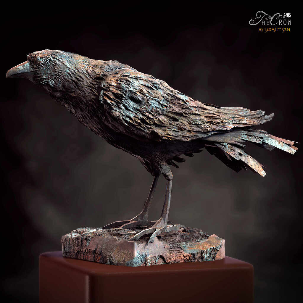Crow- Digital_Sculpture by Surajit Sen - ZBrushCentral