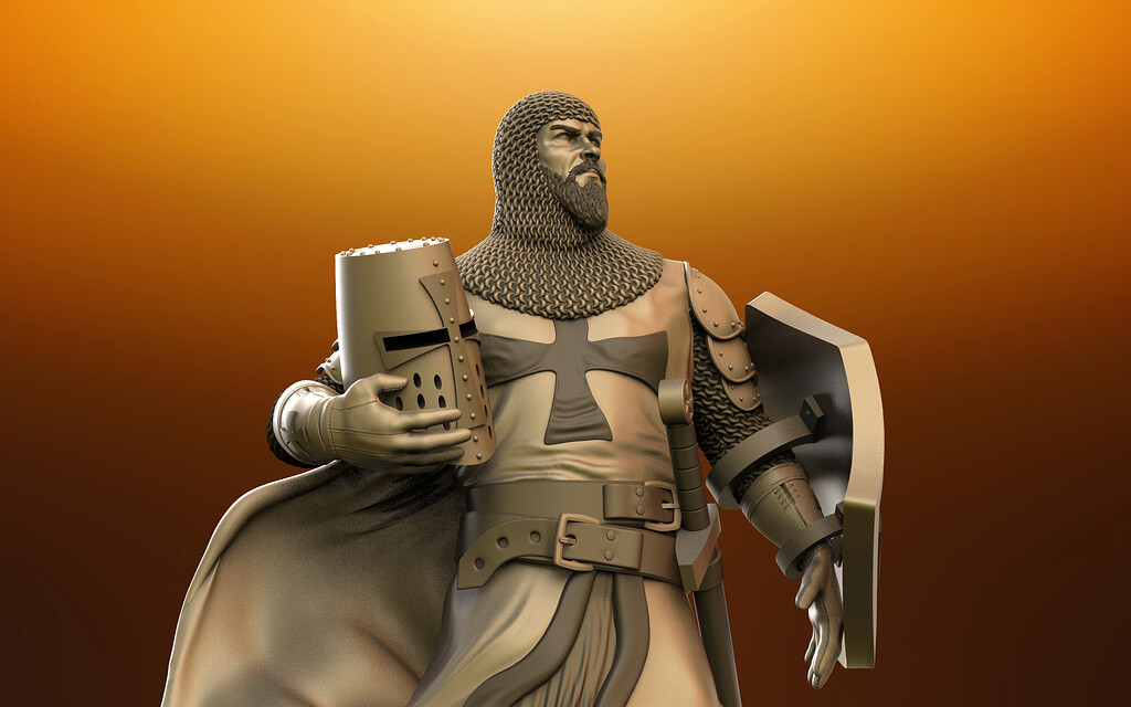 Templar Miniature - ZBrushCentral