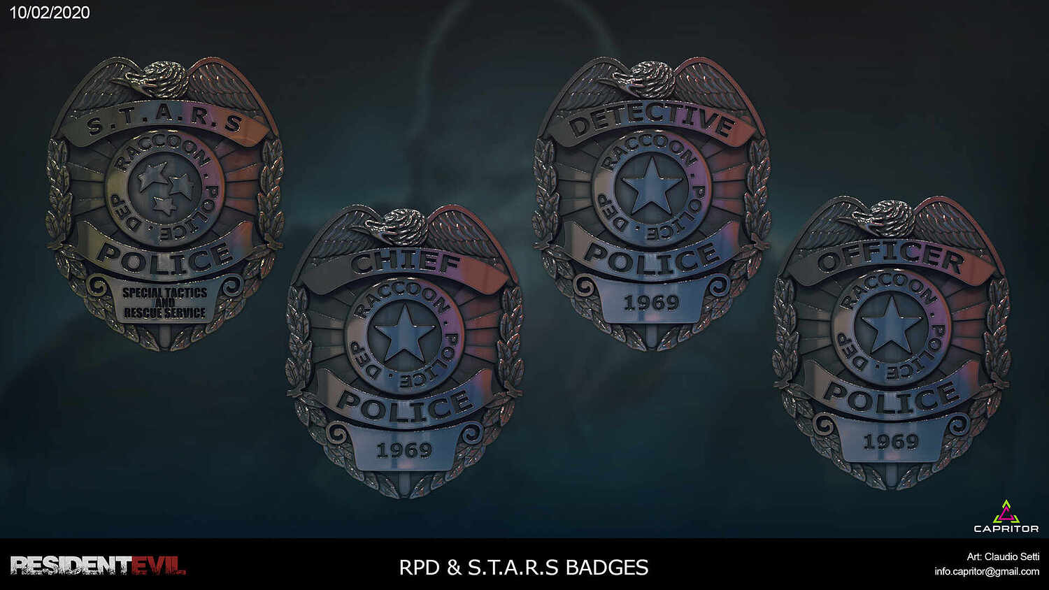 "Resident Evil: Welcome to Racoon City" S.T.A.R.S & RPD Badges Props ...