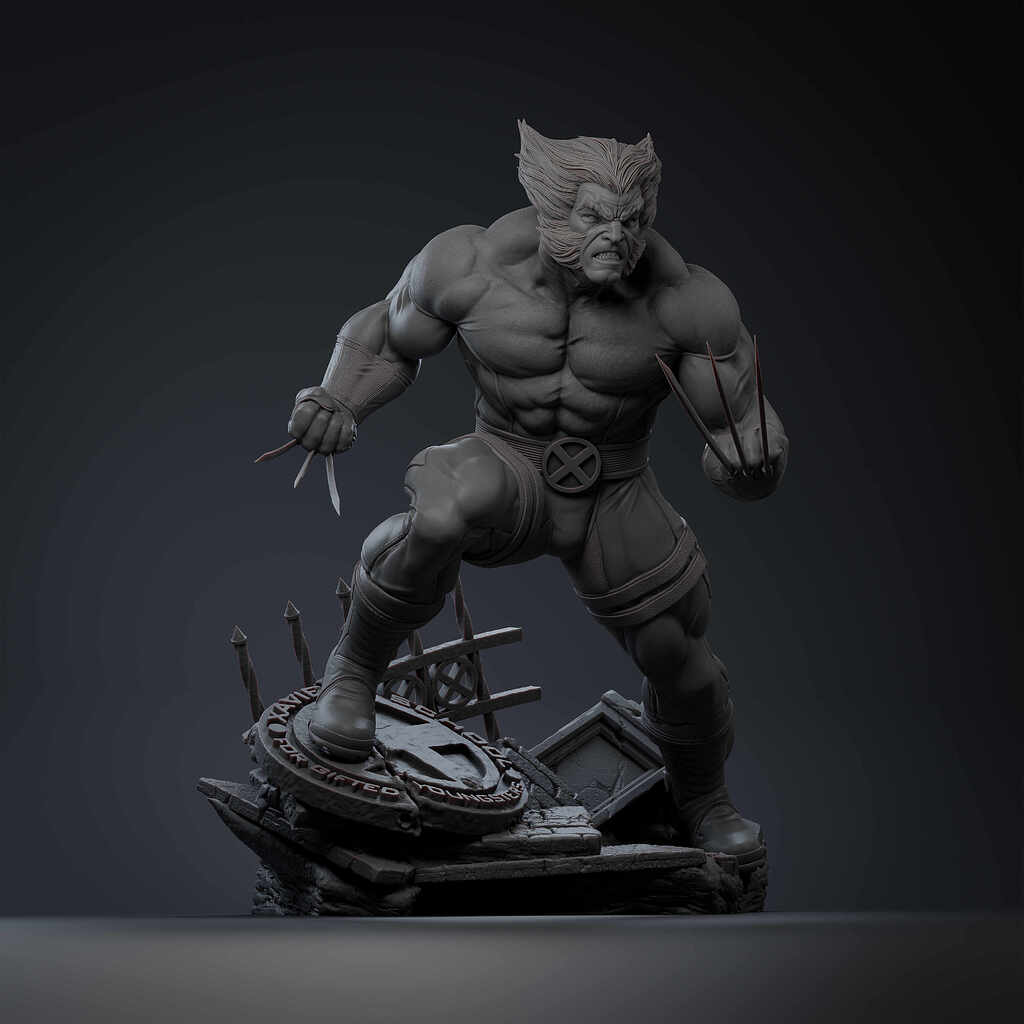 WOLVERINE CLAY RENDER FAN ART - ZBrushCentral