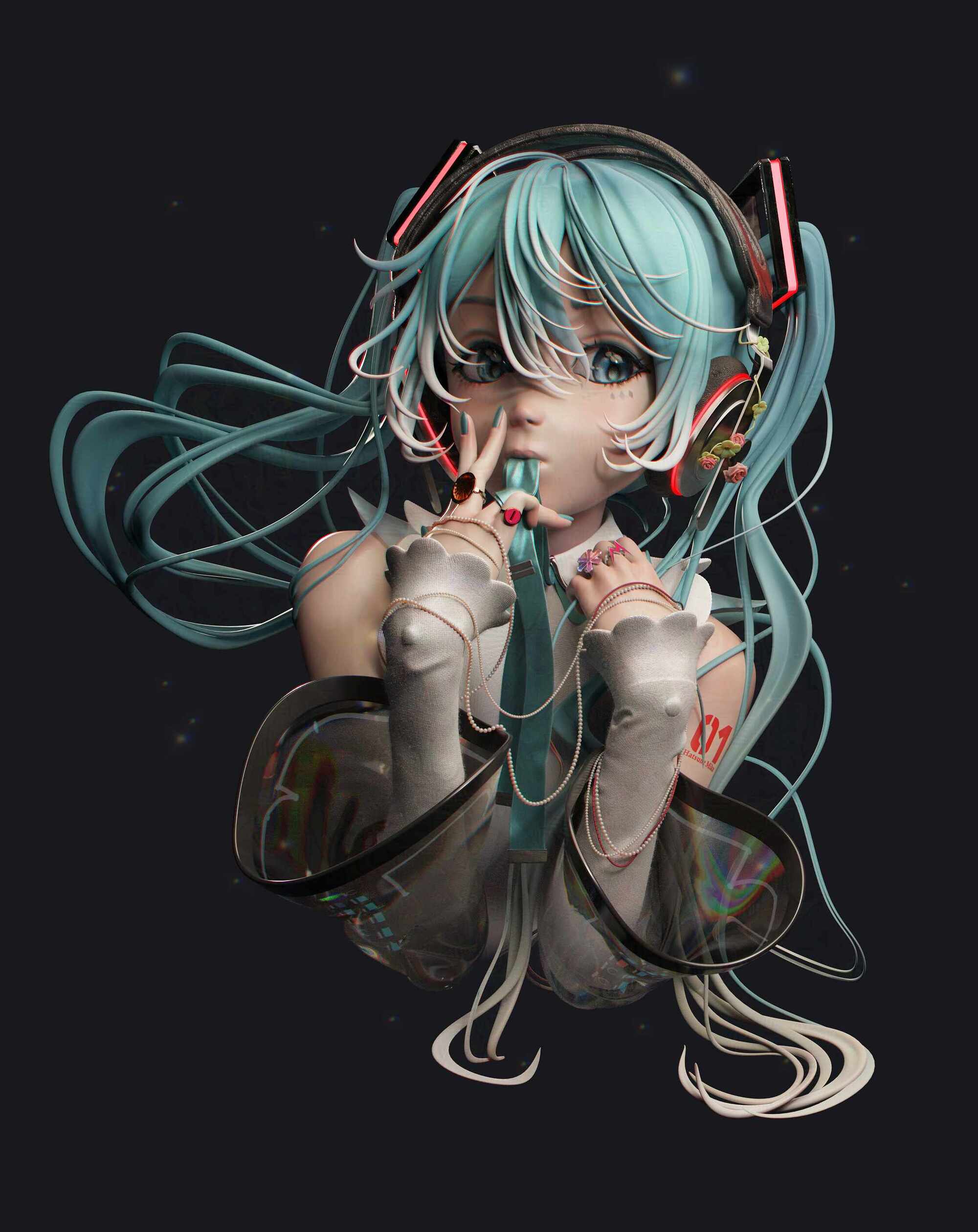 Hatsune Miku 16th Anniversary Bust - ZBrushCentral