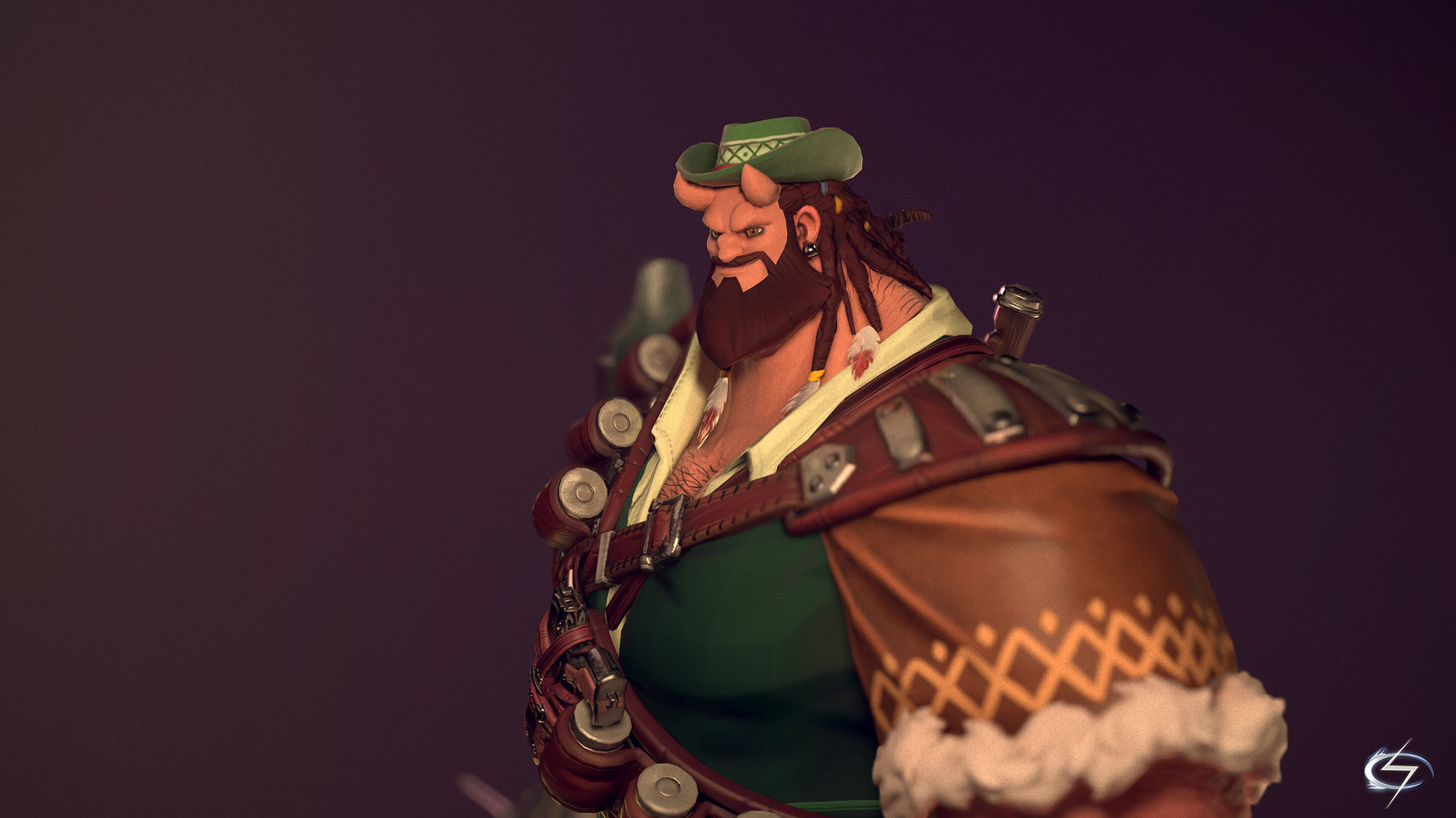 Minotaur Tank|Real Time Wild West character|Concept Art By Luis Montes ...