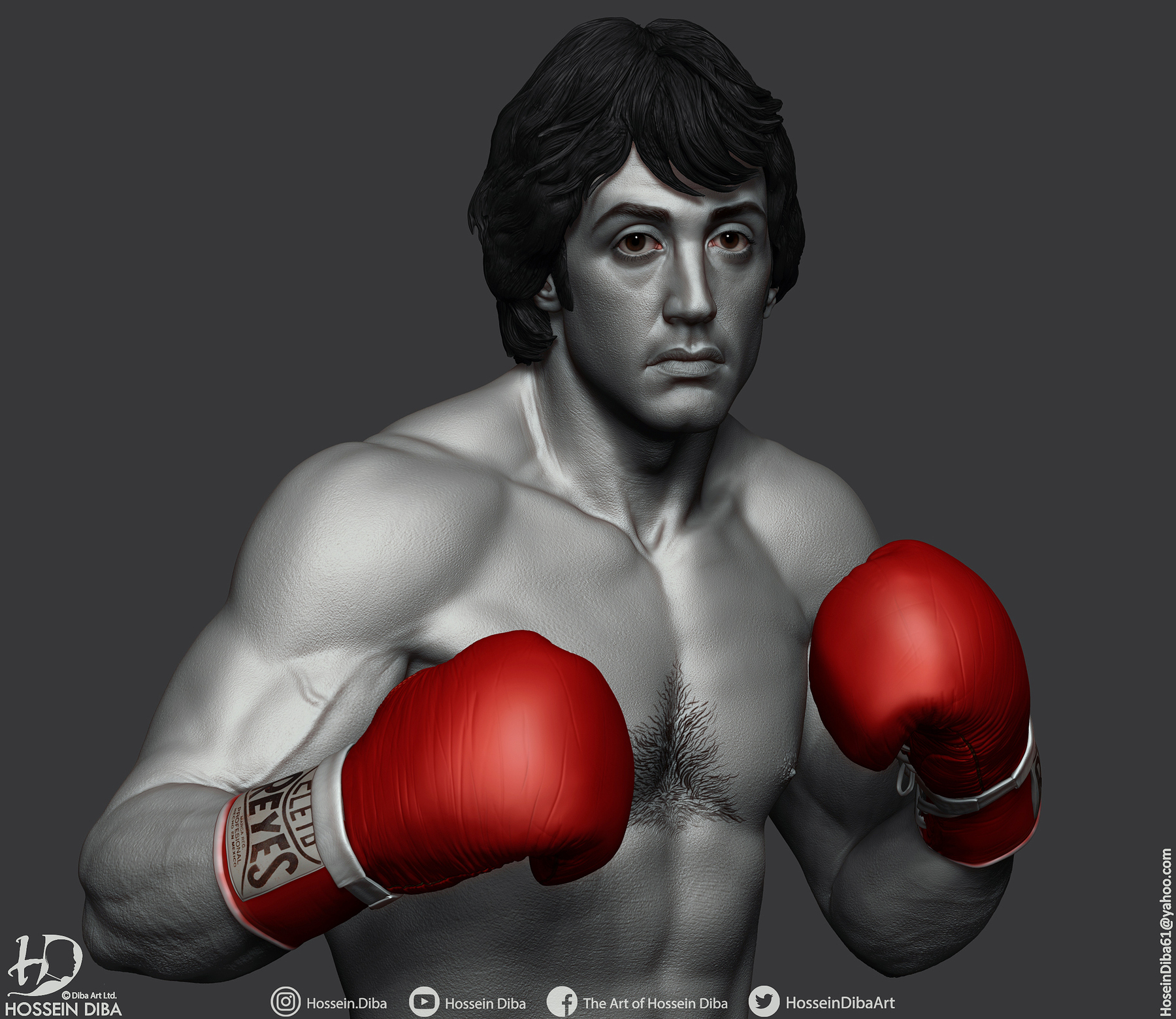 3D Statue of Rocky Balboa - ZBrushCentral
