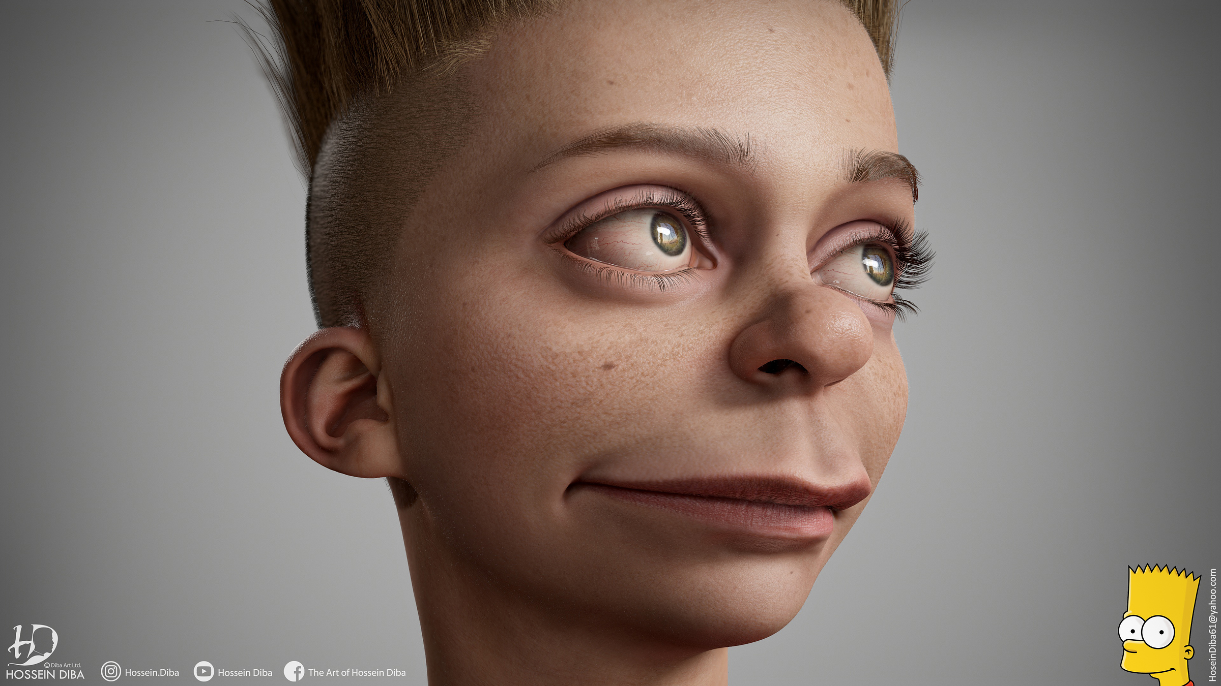 3D Model of Bart Simpson(Real time) - ZBrushCentral