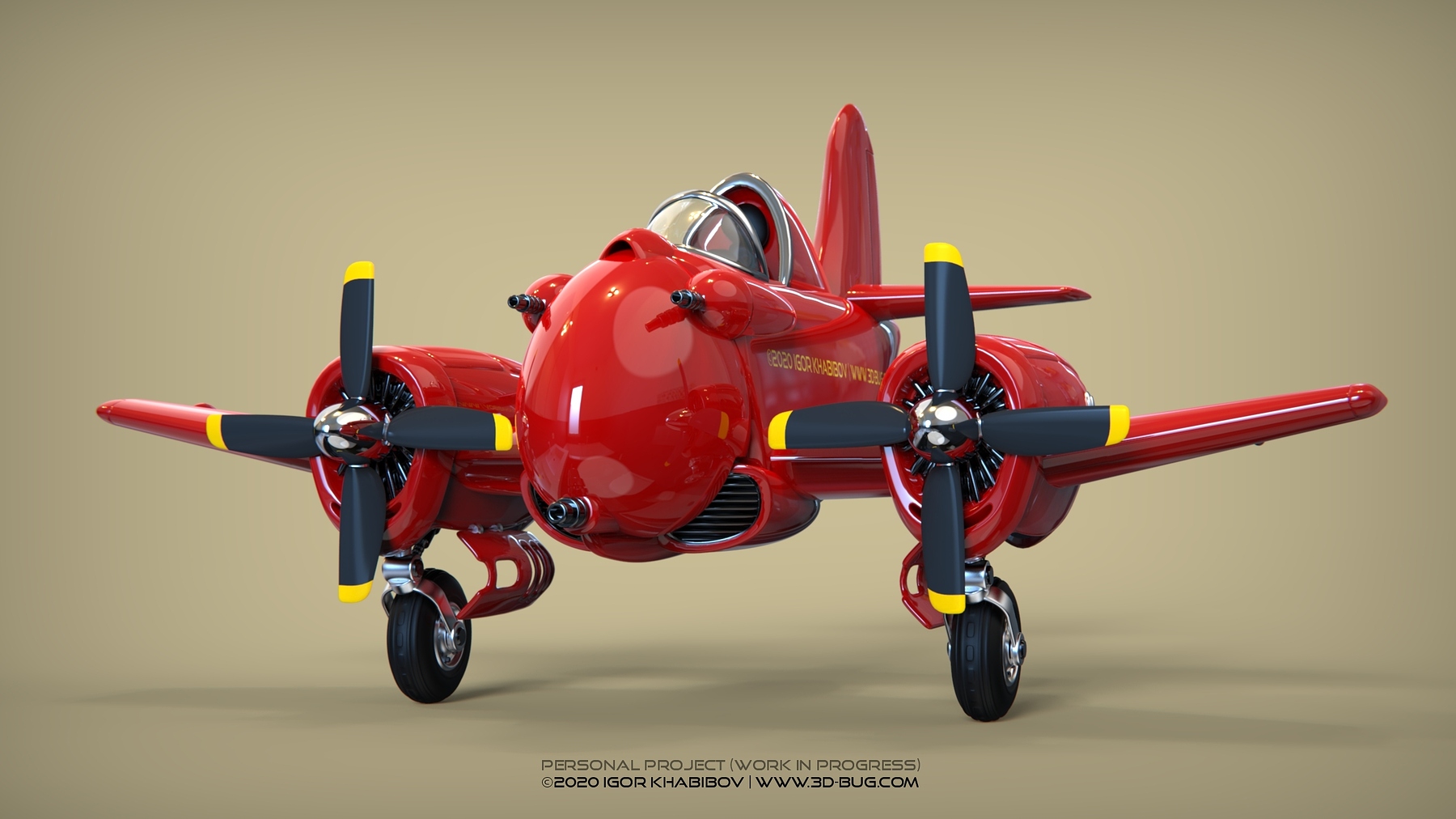 Fatty comic airplane - ZBrushCentral