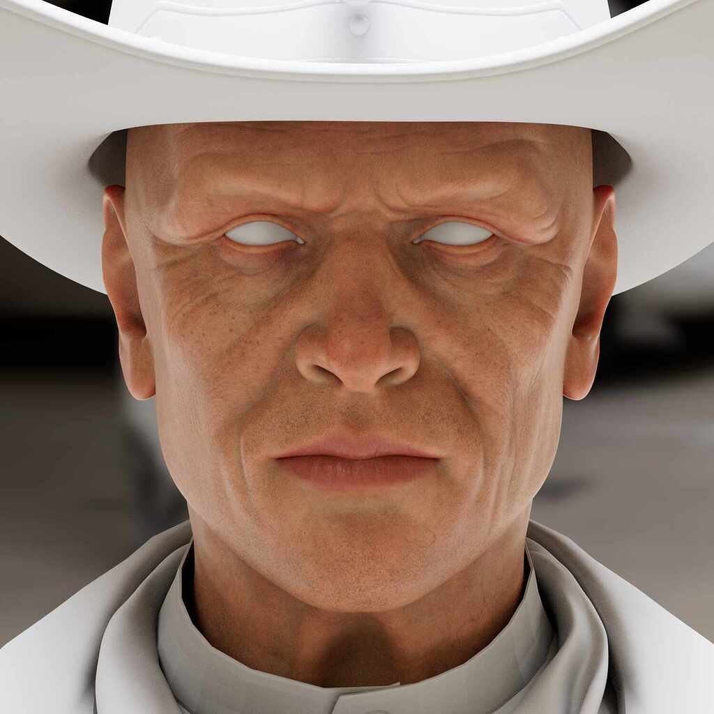 Portrait Cowboy Test Wip 25% - ZBrushCentral