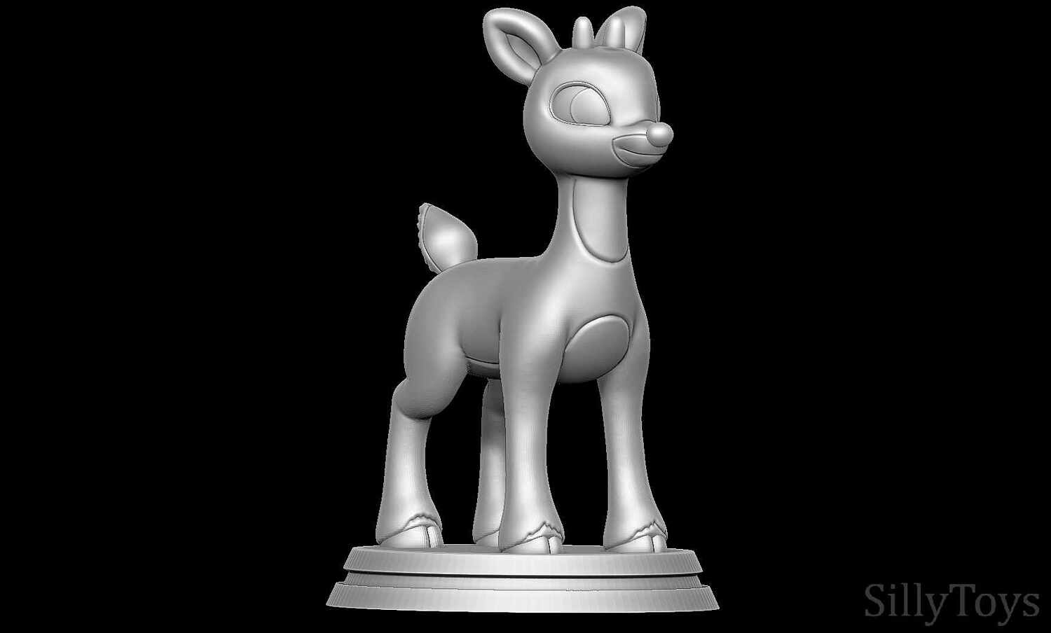 Rudolph the Red-Nosed Reindeer 3D print model - ZBrushCentral