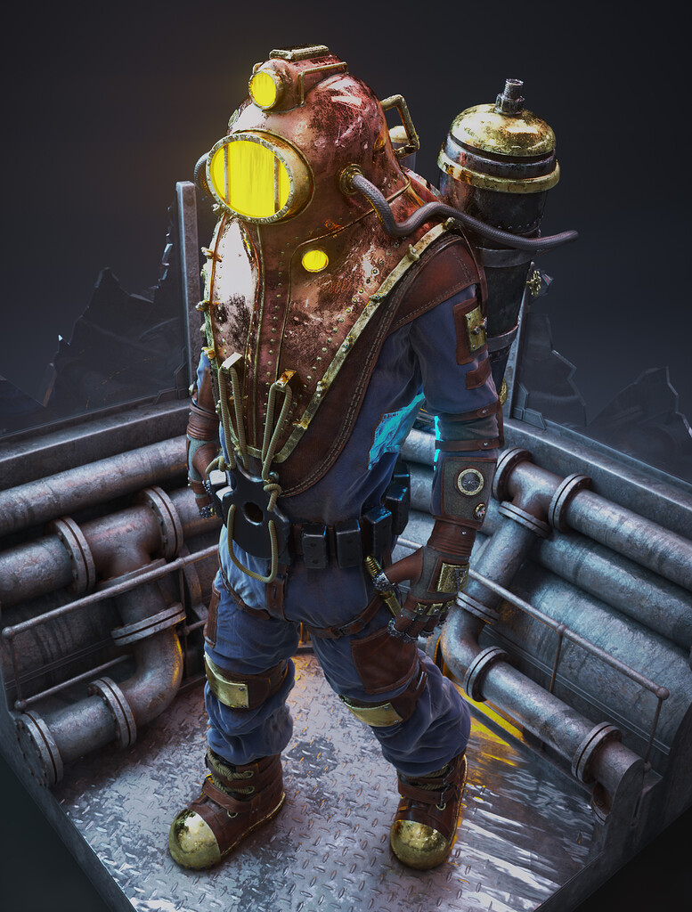 Bioshock Subject Delta Fan Art - ZBrushCentral