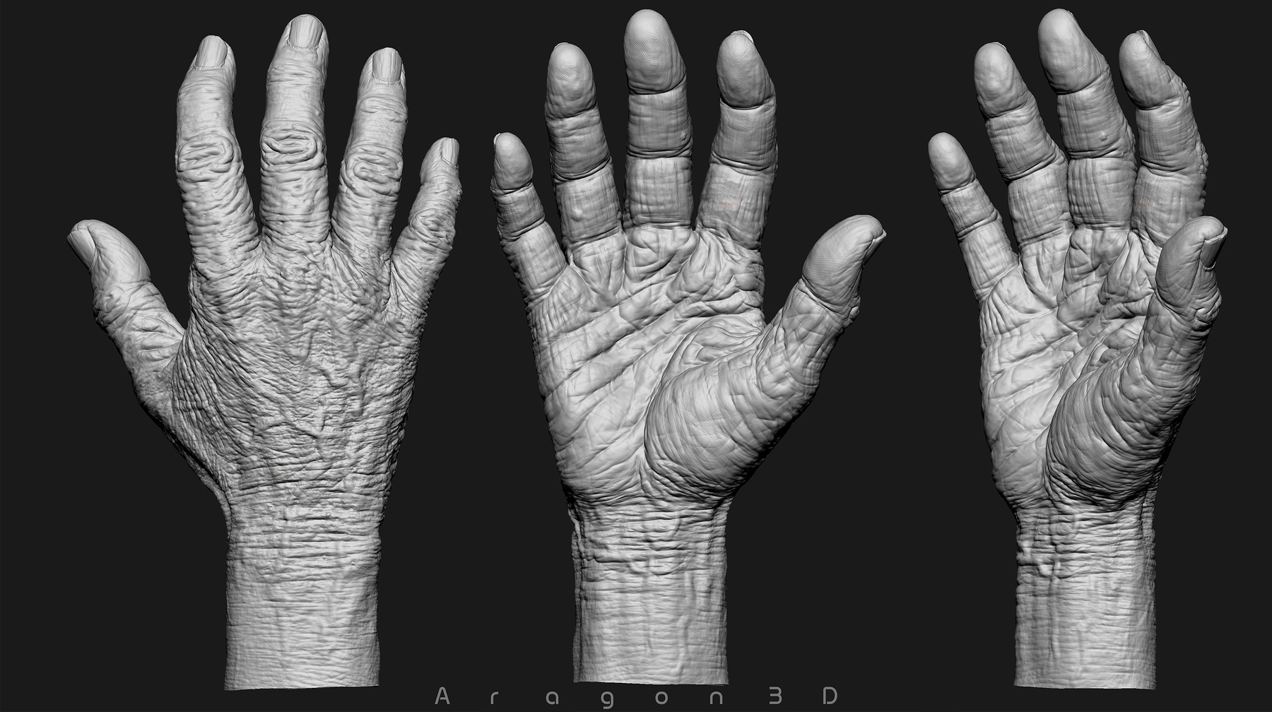 Old Male Realistic hand - ZBrushCentral