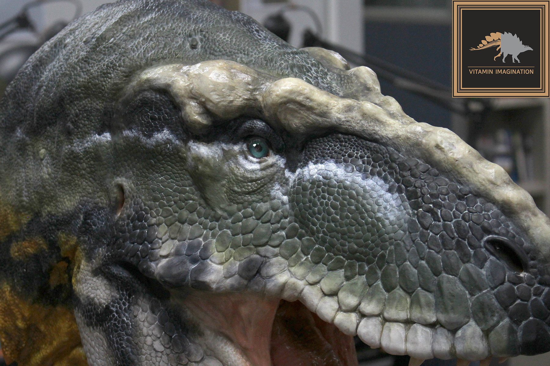 This is a model of a dinosaur made in ZBRUSH and displayed in a museum ...