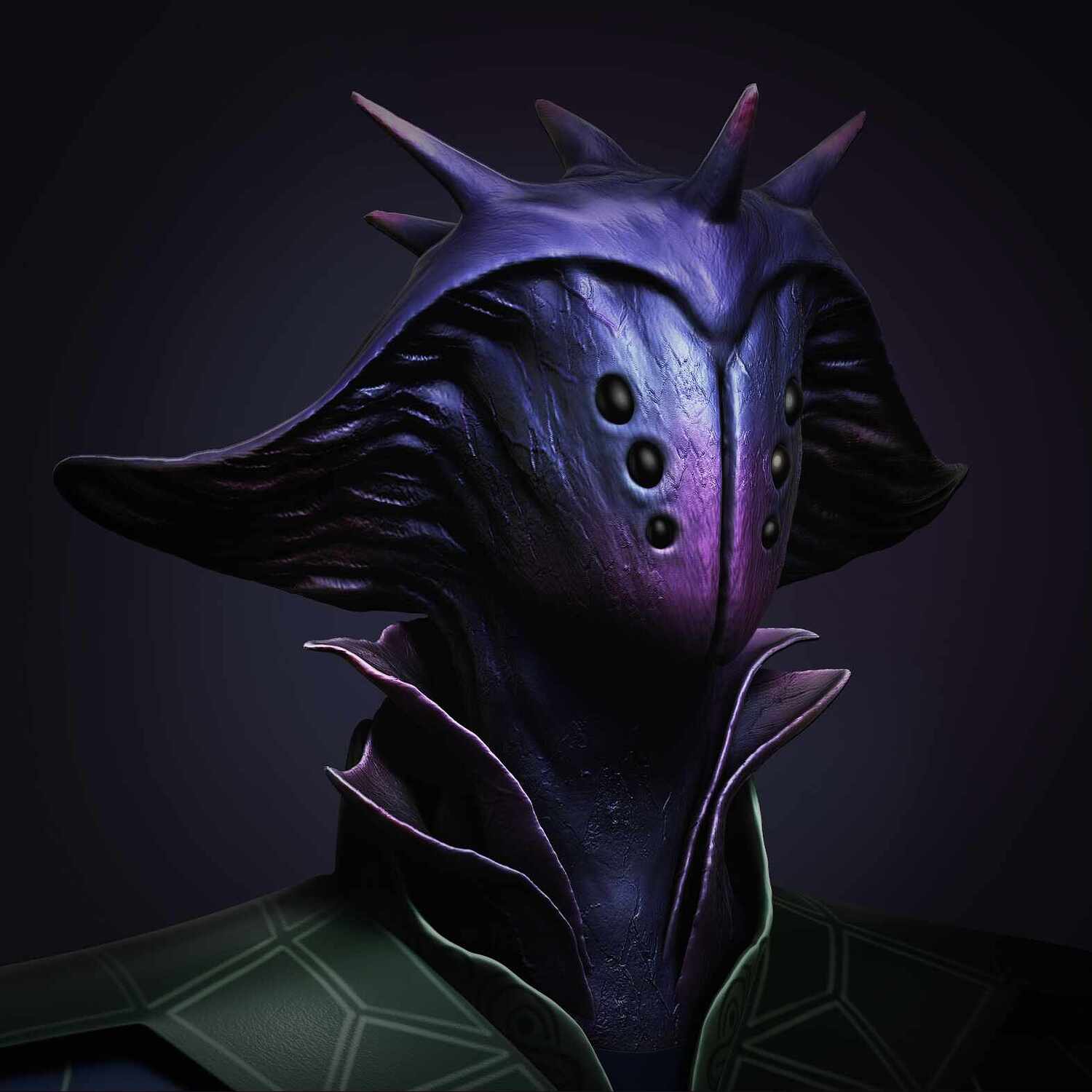 Stellaris alien fanart portrait - ZBrushCentral
