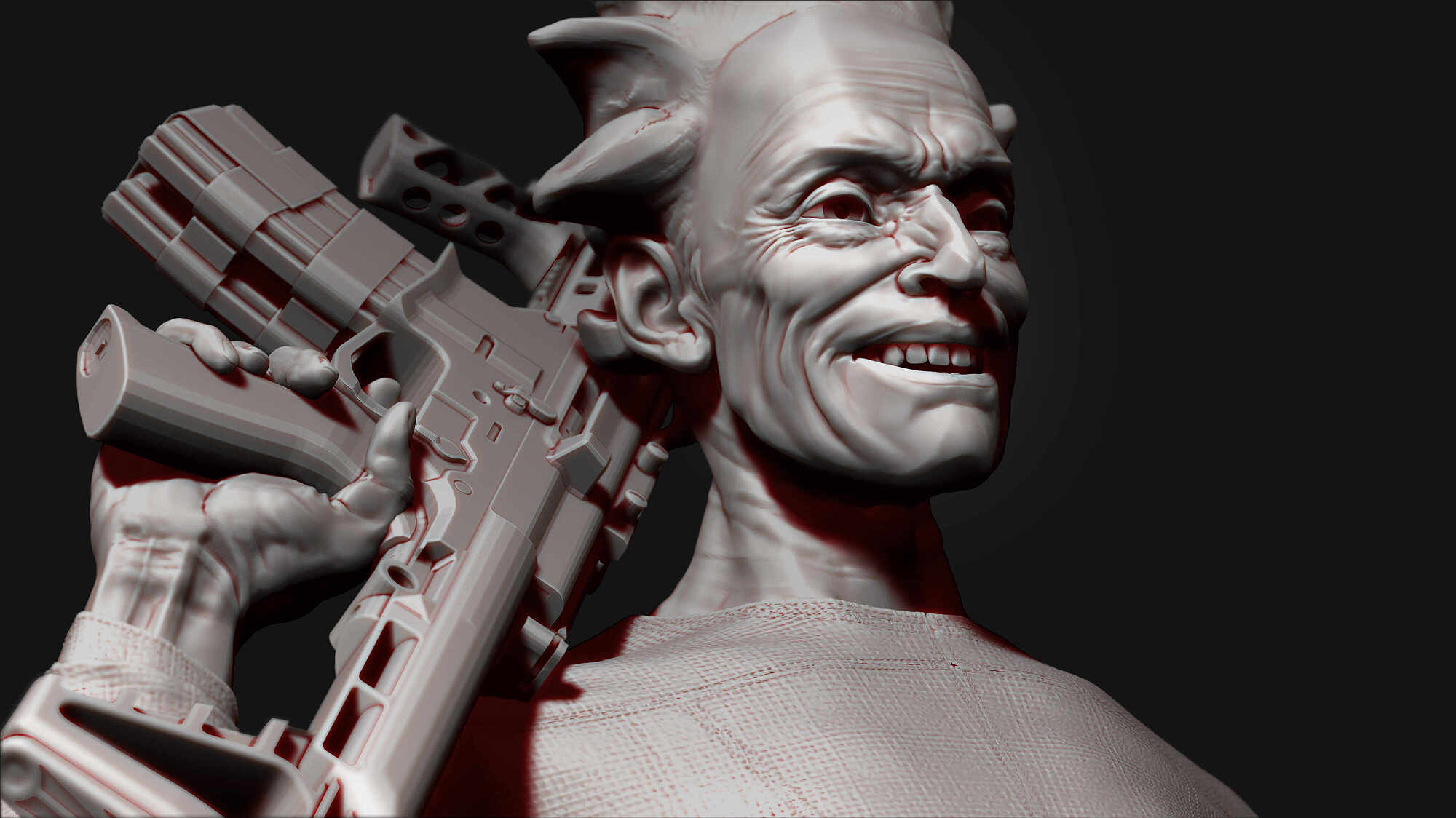 Smiling realistic Rick Sanchez from Rick and Morty - ZBrushCentral