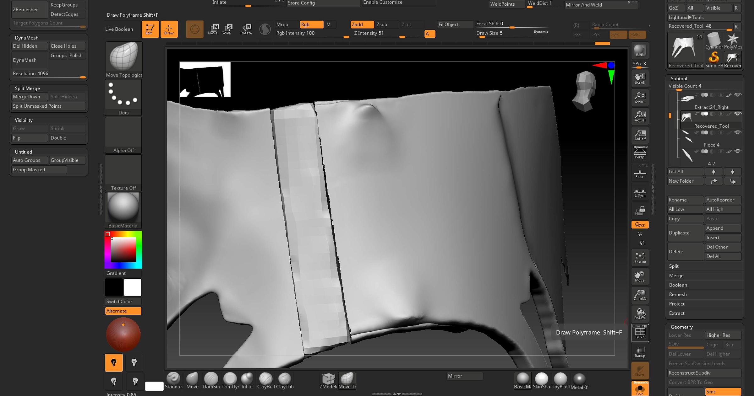 Dynamesh portion - ZBrushCentral