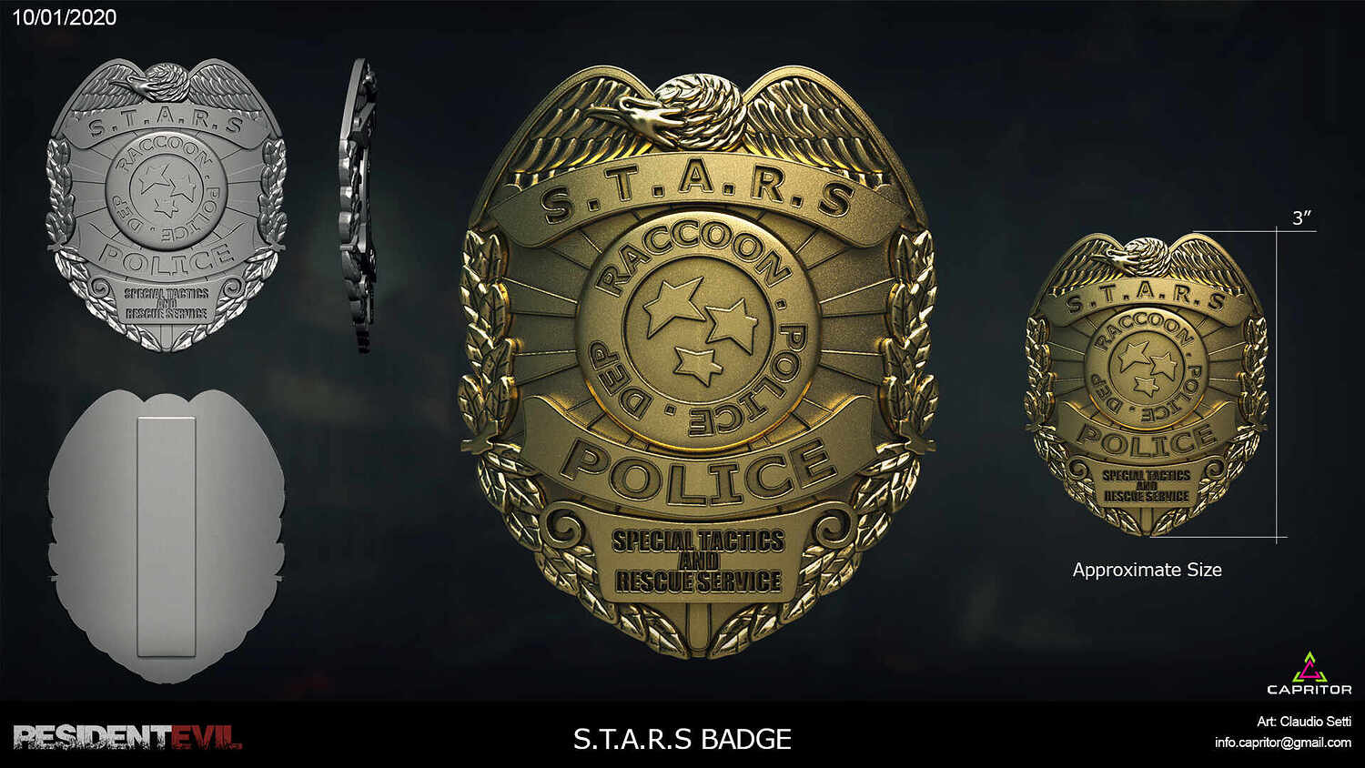 "Resident Evil: Welcome to Racoon City" S.T.A.R.S & RPD Badges Props ...