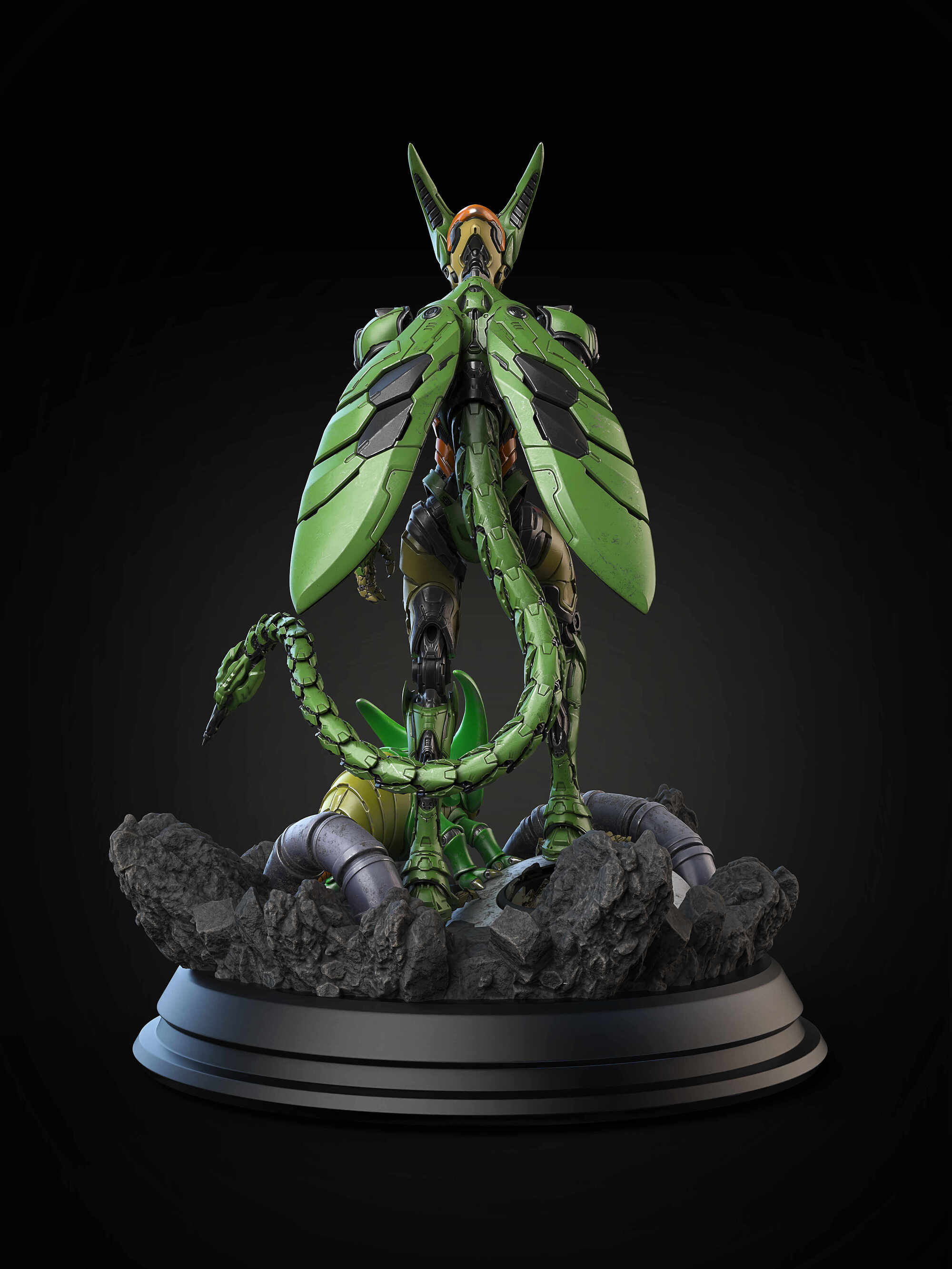 Dragon ball Imperfect Mecha Cell - ZBrushCentral