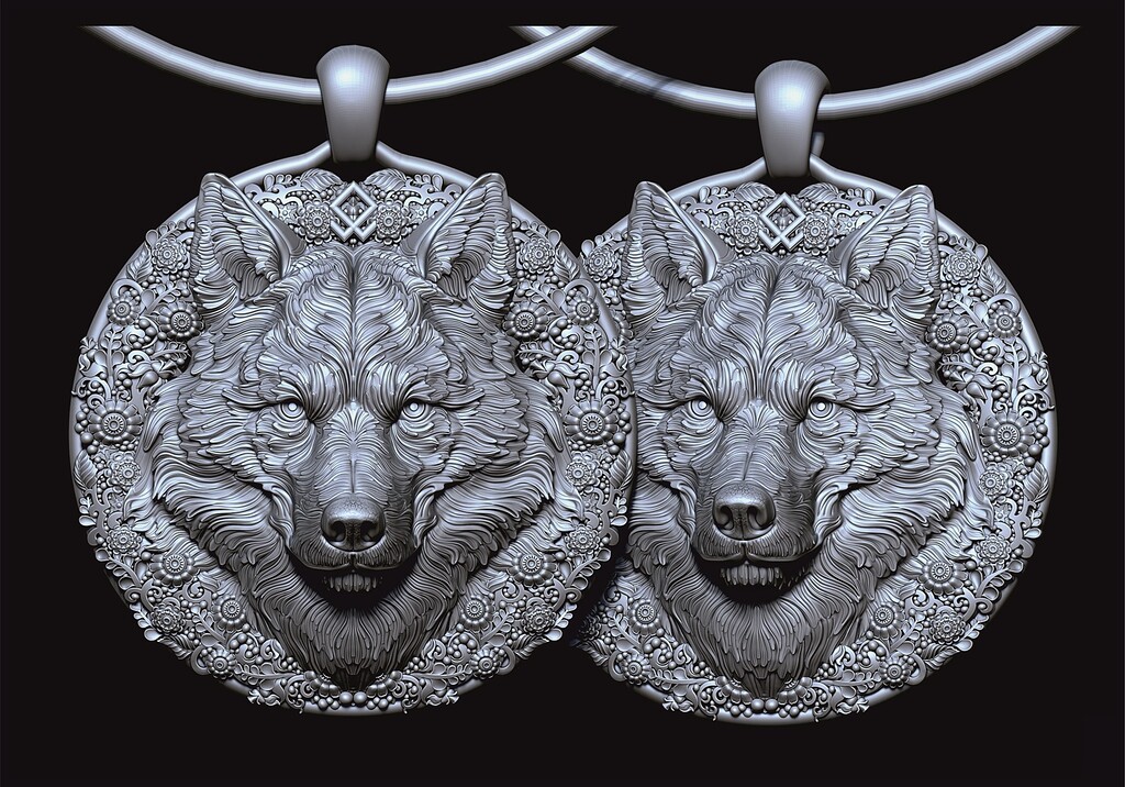 My work for the CNC and 3D printing - pendant - ZBrushCentral