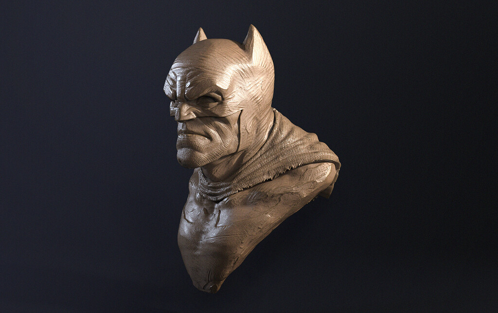 Clay Batman Bust - ZBrushCentral