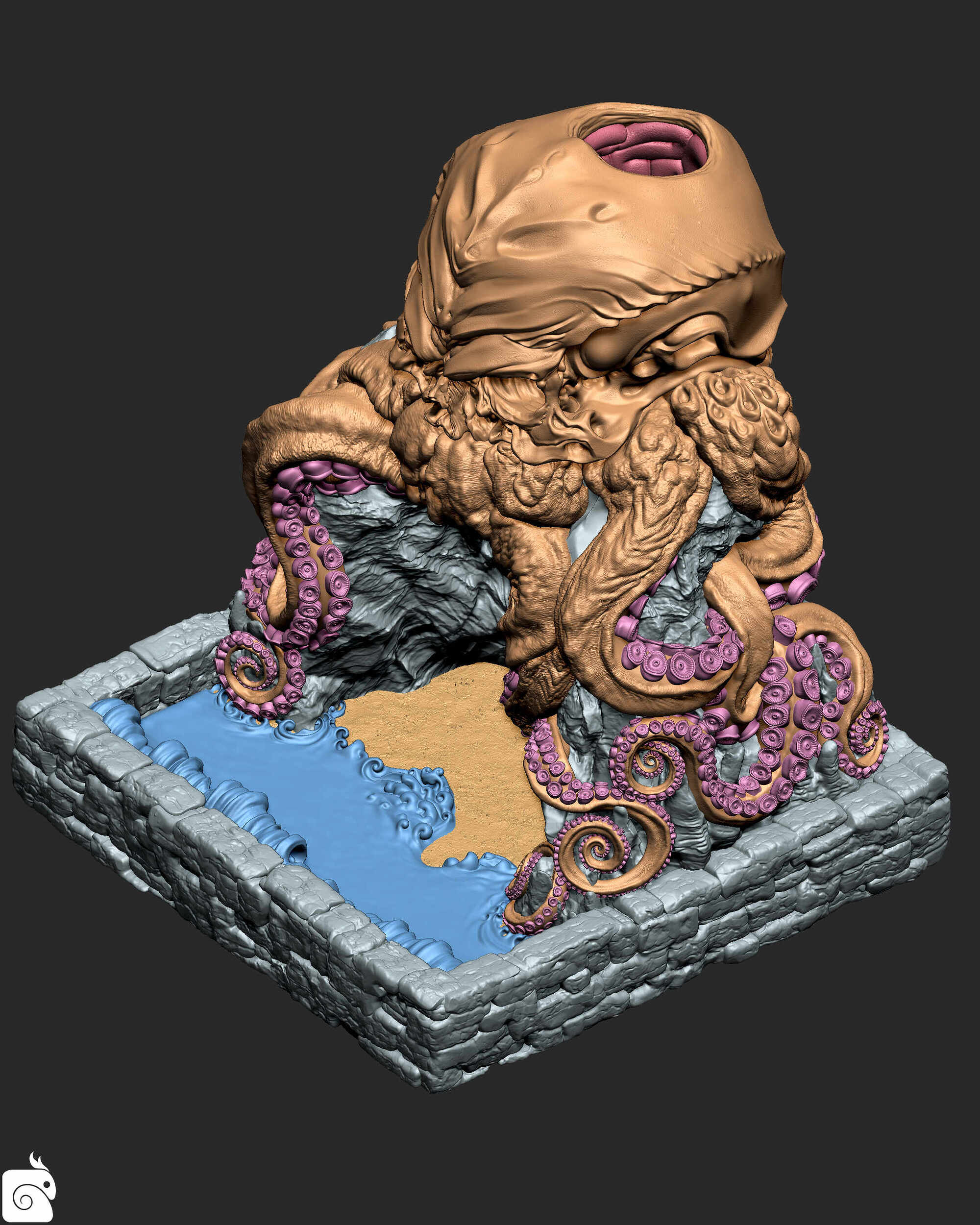 Kraken Skull 3D printable Model that is inspired by the Dimension 20 ...