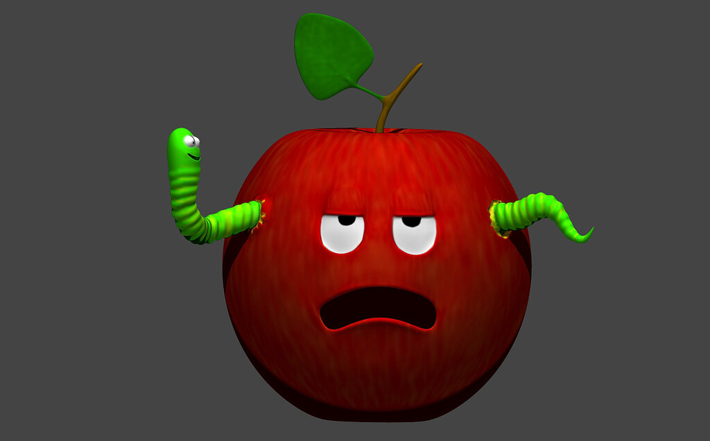 Worm Eaten Apple - ZBrushCentral