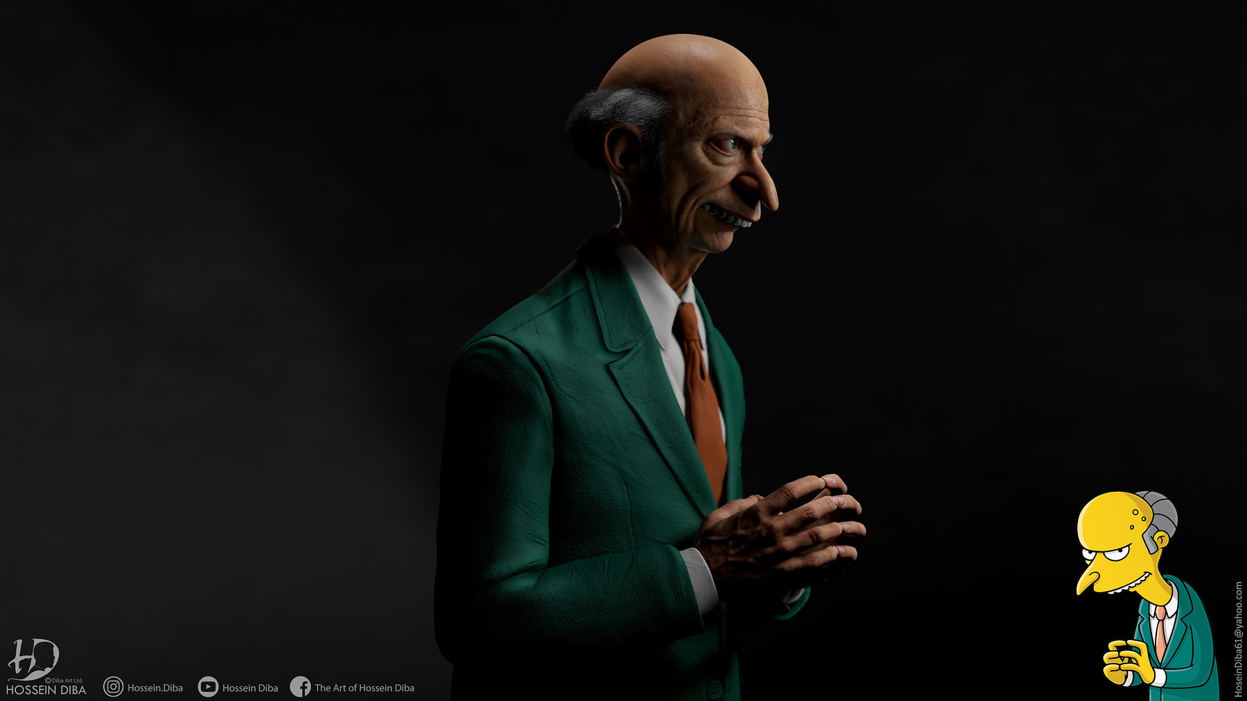 3D Model of Mr. Burns(Real time) - ZBrushCentral