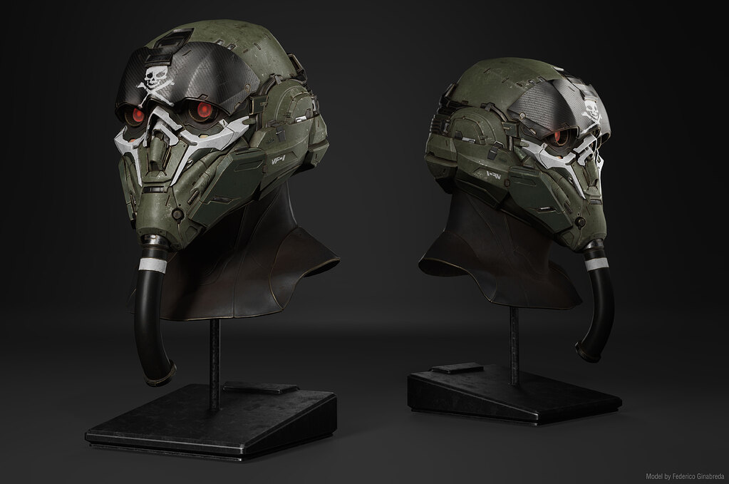 Sci fi Helmet - Skull Squadron - ZBrushCentral