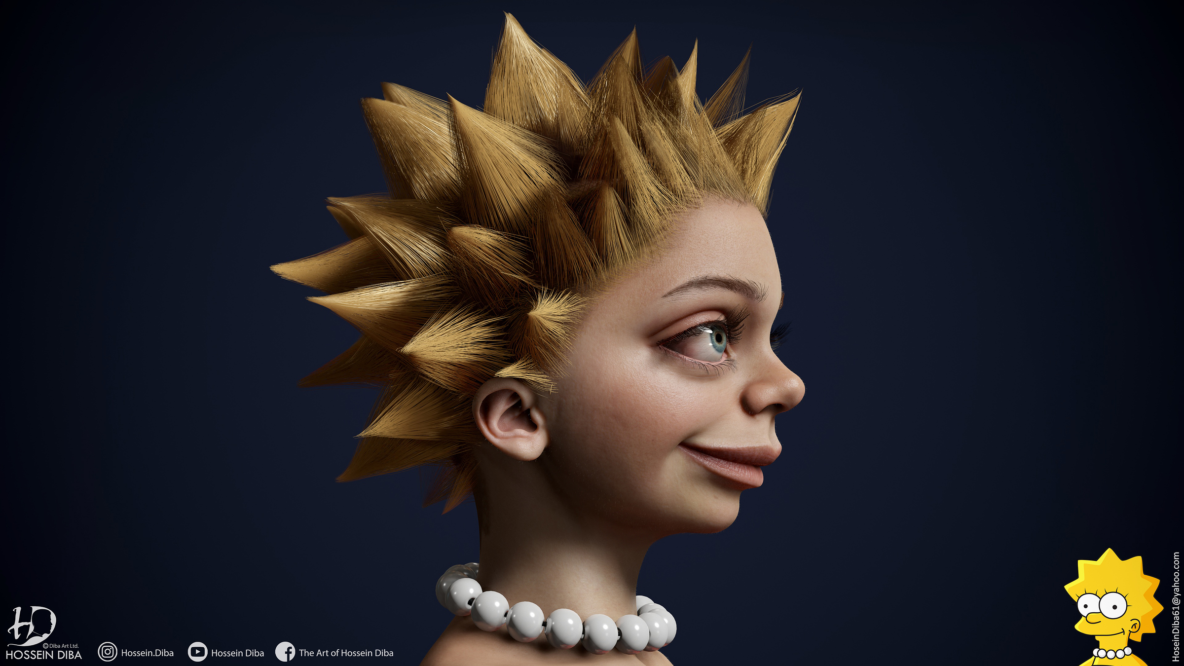 3D Model of Lisa Simpson(Real time) - ZBrushCentral