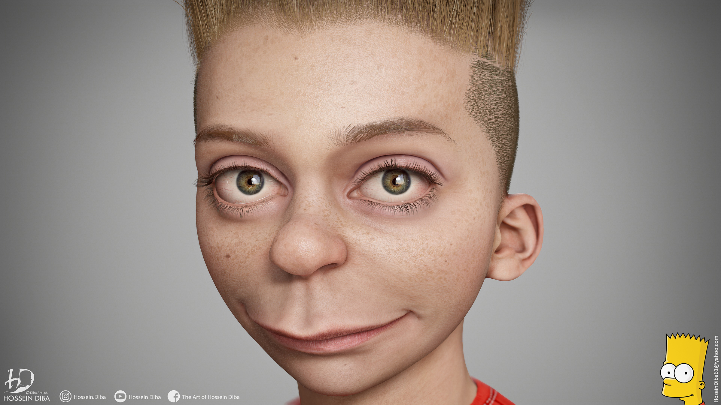 3D Model of Bart Simpson(Real time) - ZBrushCentral