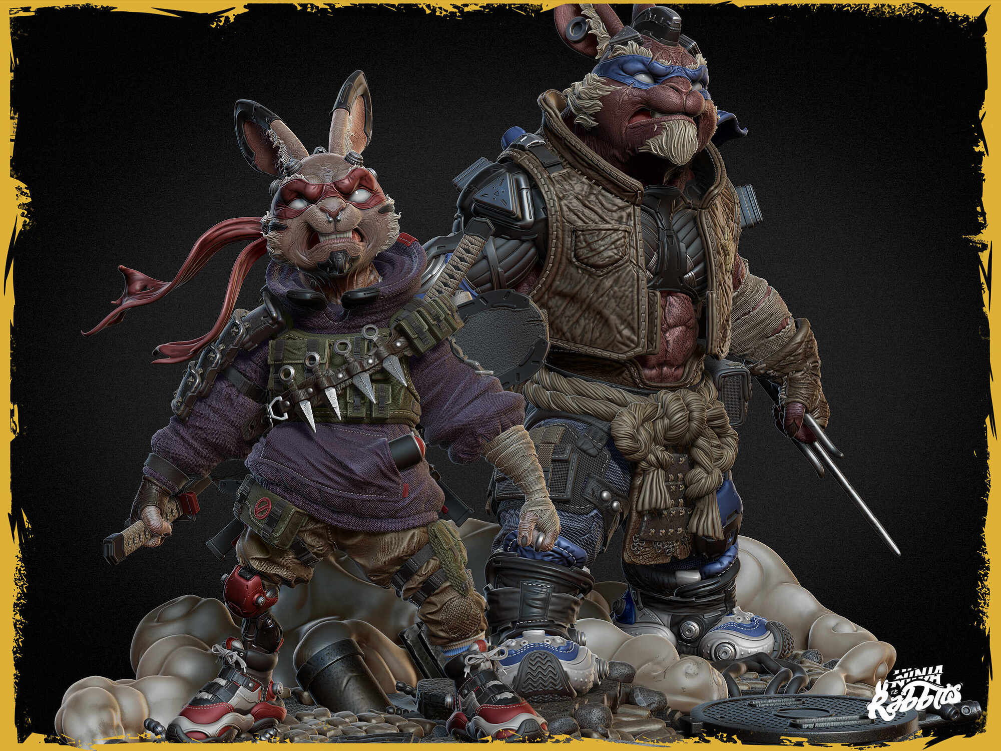 "Ninja Rabbits" - ZBrushCentral