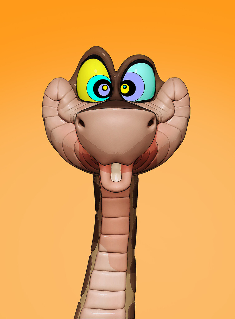 "KAA " from 1967 animated adaption - ZBrushCentral