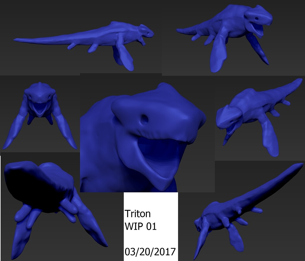 Triton, Aquatic Beast from Greek Mythology - ZBrushCentral