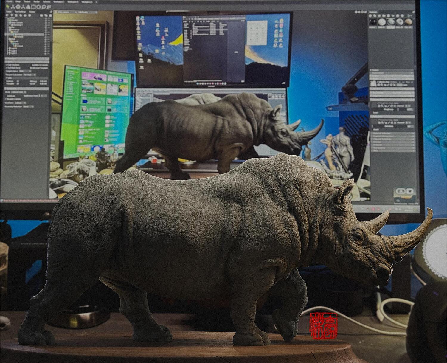 Grey Rhinoceros - ZBrushCentral