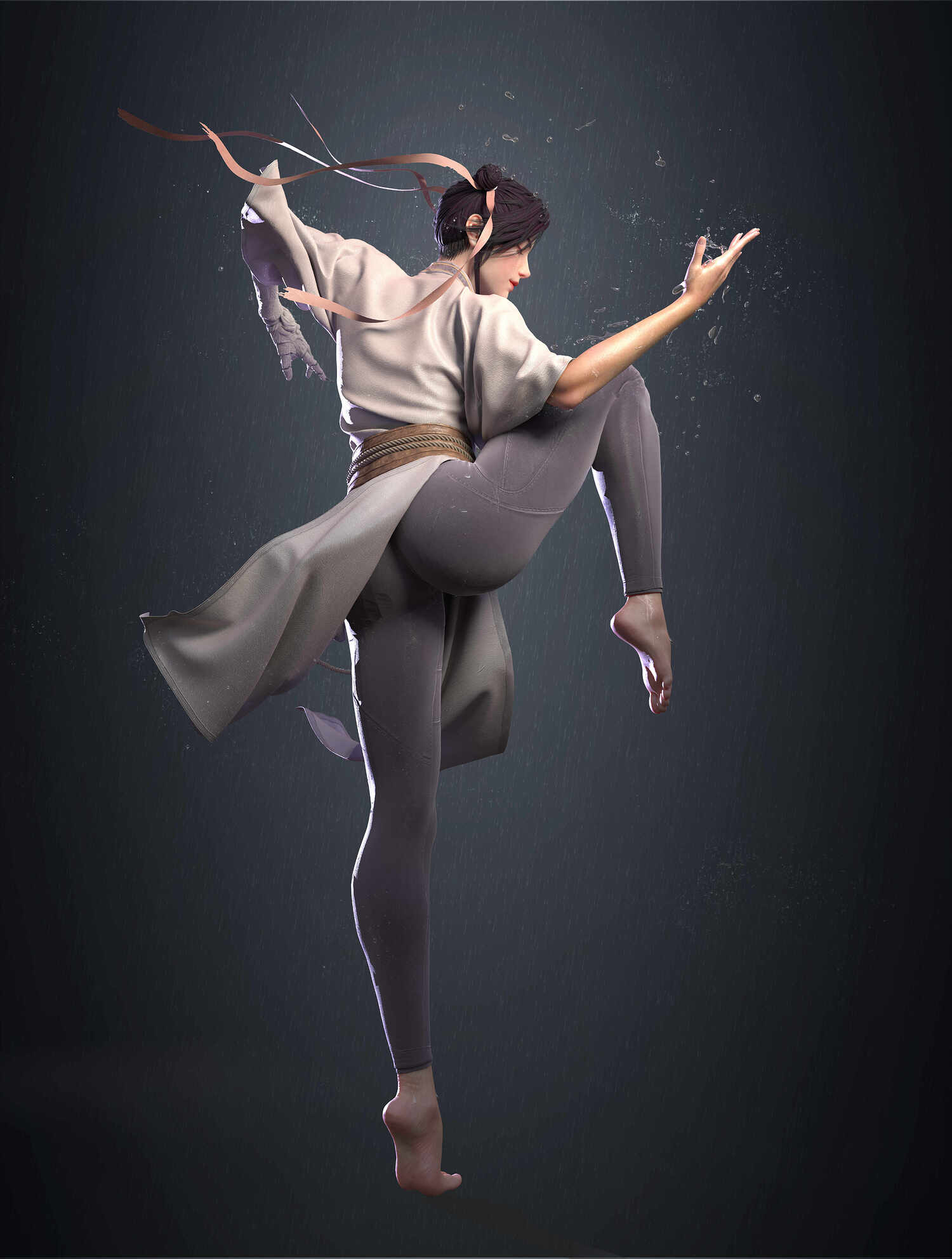 Rainy night shake闭眼美女 - ZBrushCentral