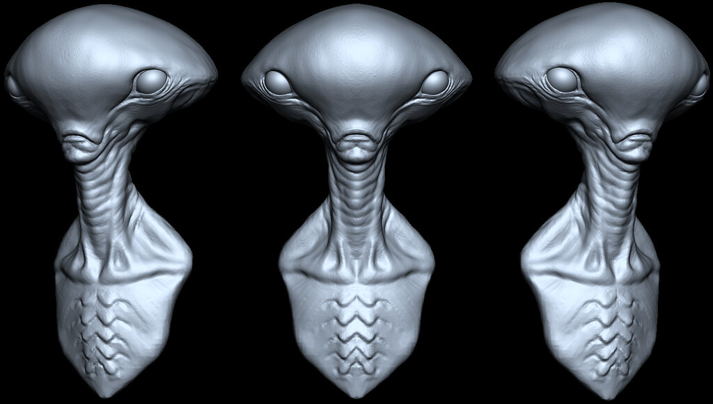 Alien Inspired By jordu Schell Work - ZBrushCentral