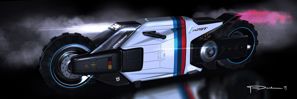 BMW Retro Futuristic Bike Video Process - ZBrushCentral