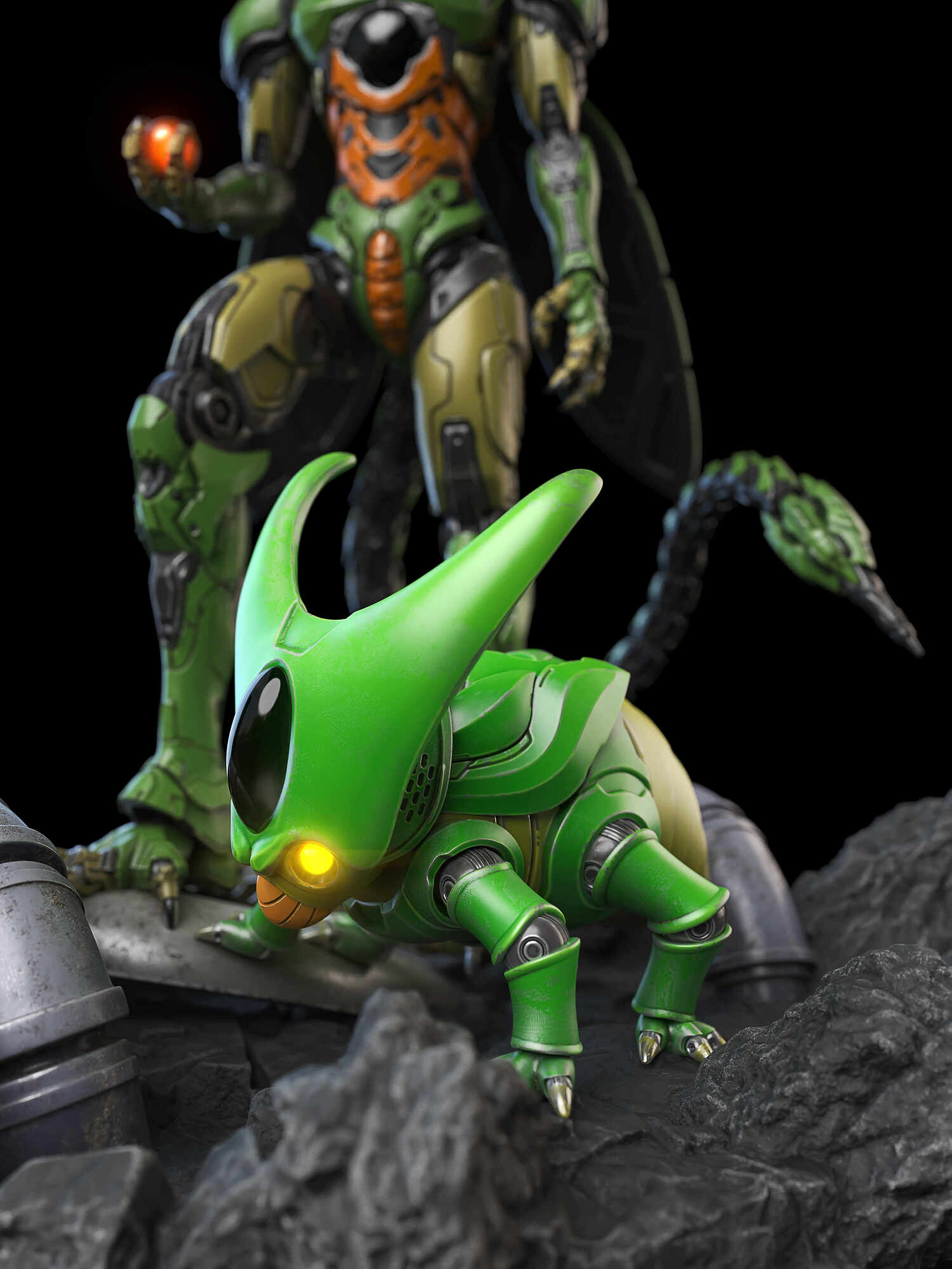 Dragon ball Imperfect Mecha Cell - ZBrushCentral